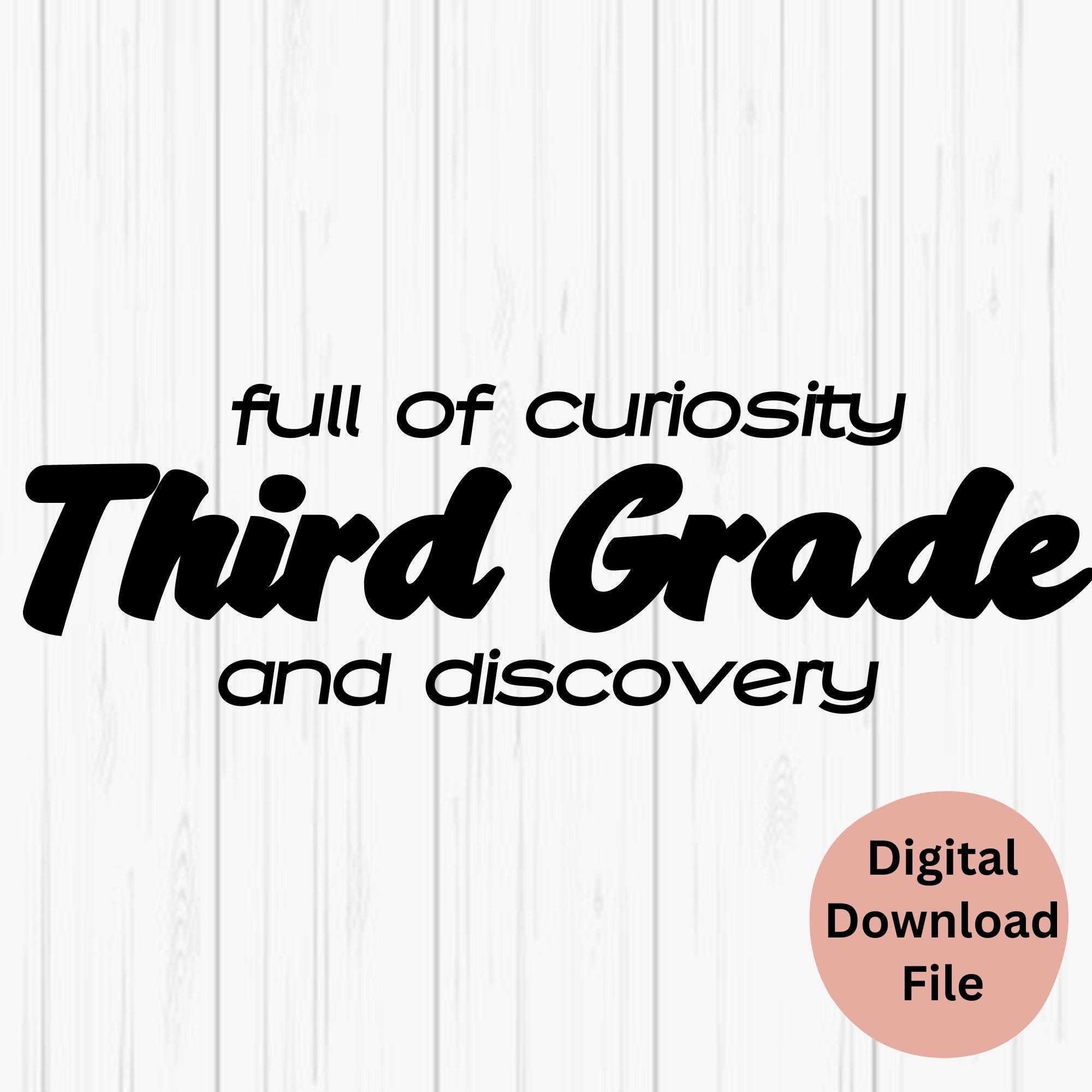 Third Grade SVG, 3rd Grade Svg, 3rd Grade PNG, 3rd Grade Digital File ...