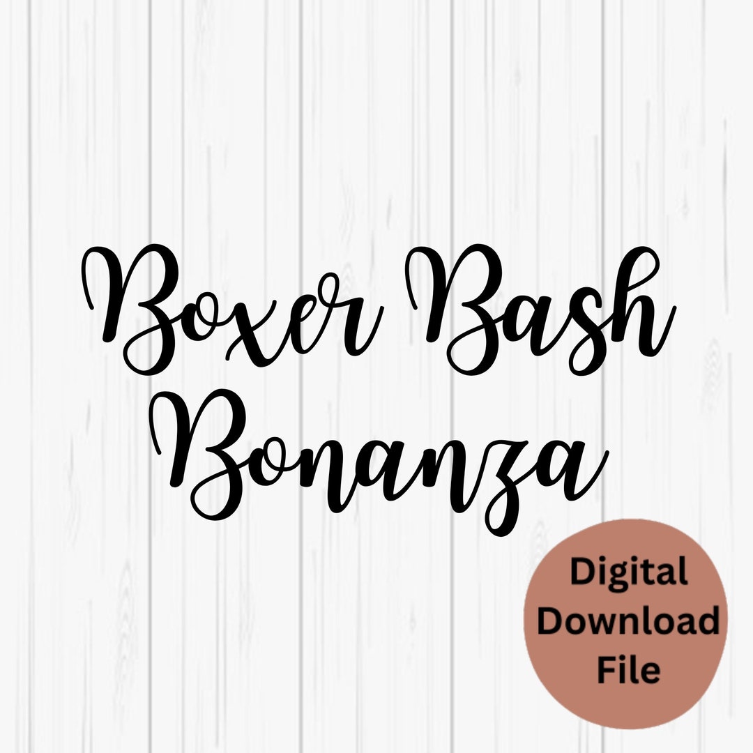 Boxer SVG, Boxer PNG, Fun Boxer Dog Digital Files, Boxer Bash Bonanza ...