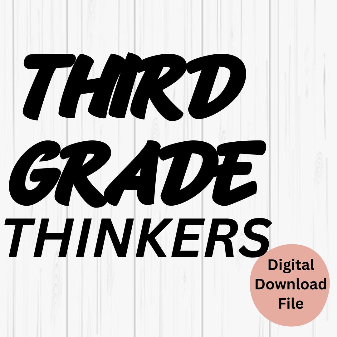 Third Grade SVG, 3rd Grade Svg, 3rd Grade PNG, 3rd Grade Digital File ...