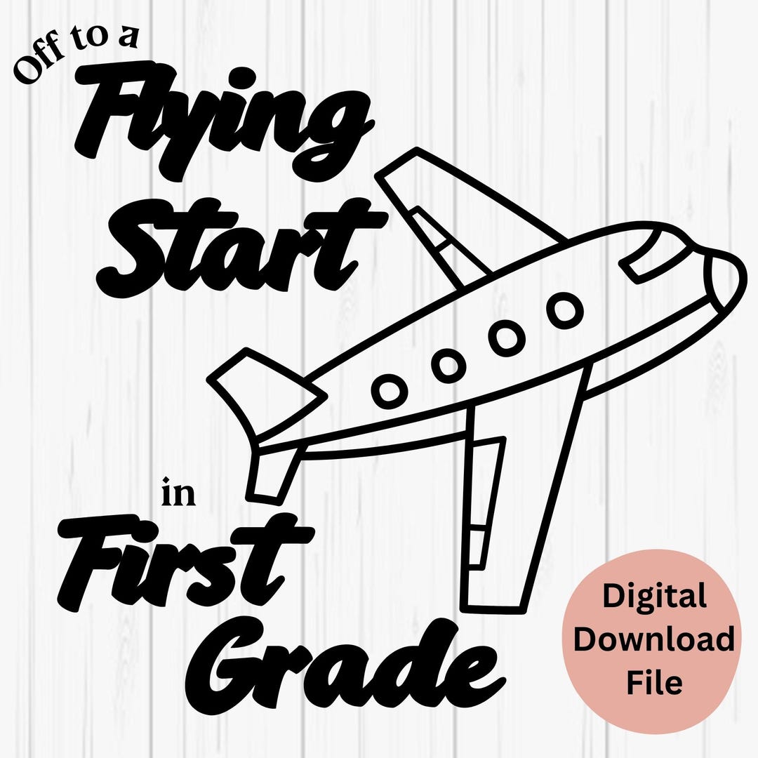 First Grade SVG, First Grade Svg, 1st Grade PNG, 1st Grade Digital File ...
