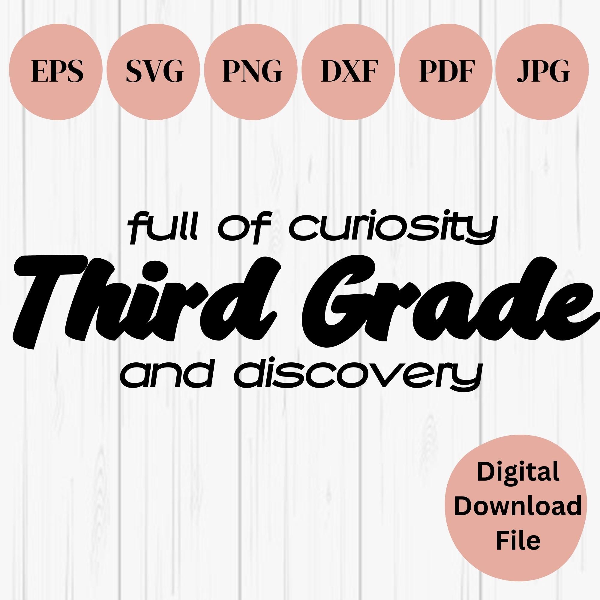 Third Grade SVG, 3rd Grade Svg, 3rd Grade PNG, 3rd Grade Digital File ...