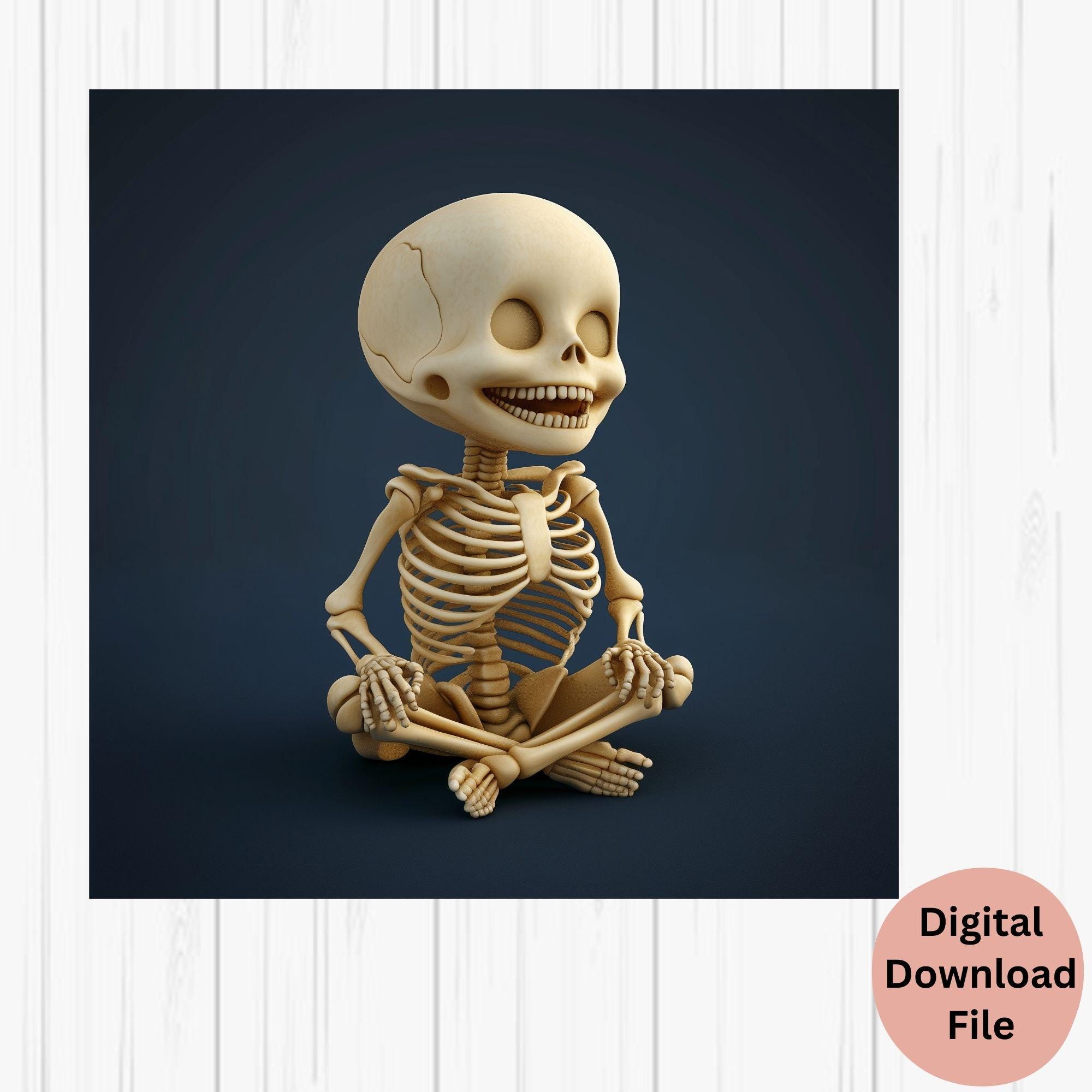 Cute Halloween Baby Skeleton SVG PNG, Skeleton Clip Art Digital ...