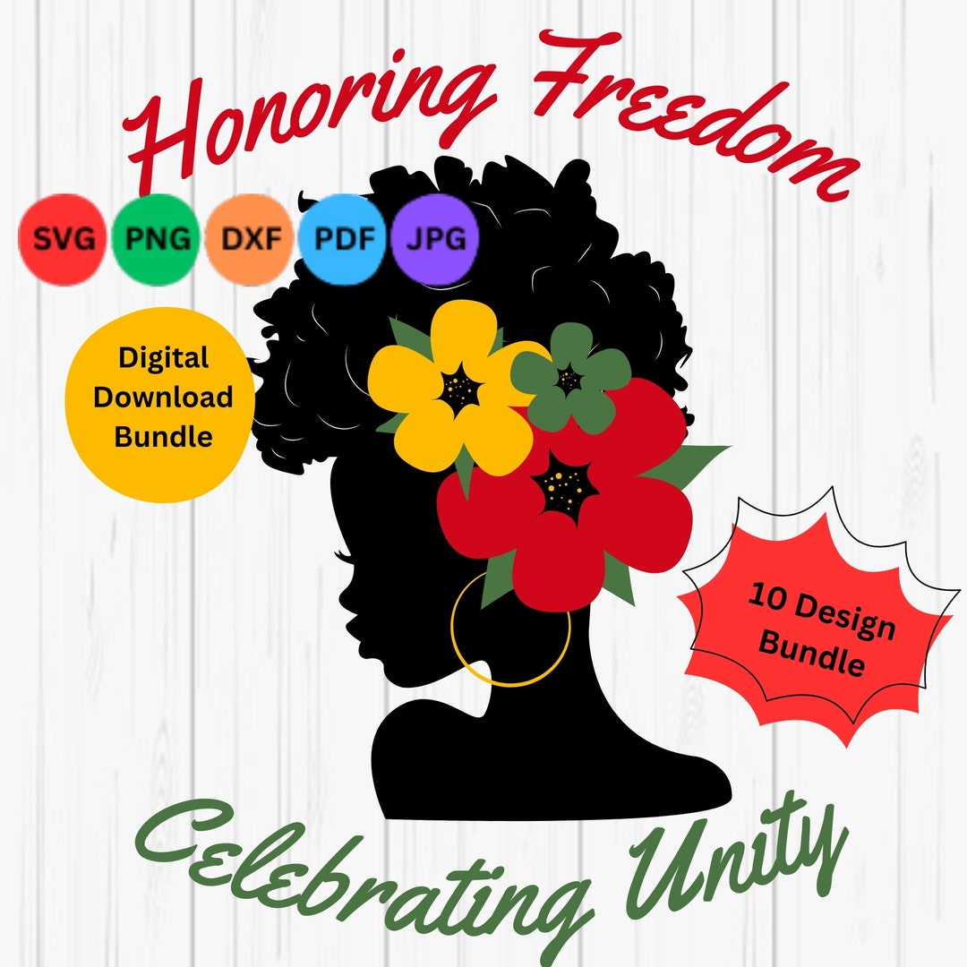 Juneteenth SVG Bundle, Juneteenth PNG Bundle, Juneteenth Digital File ...