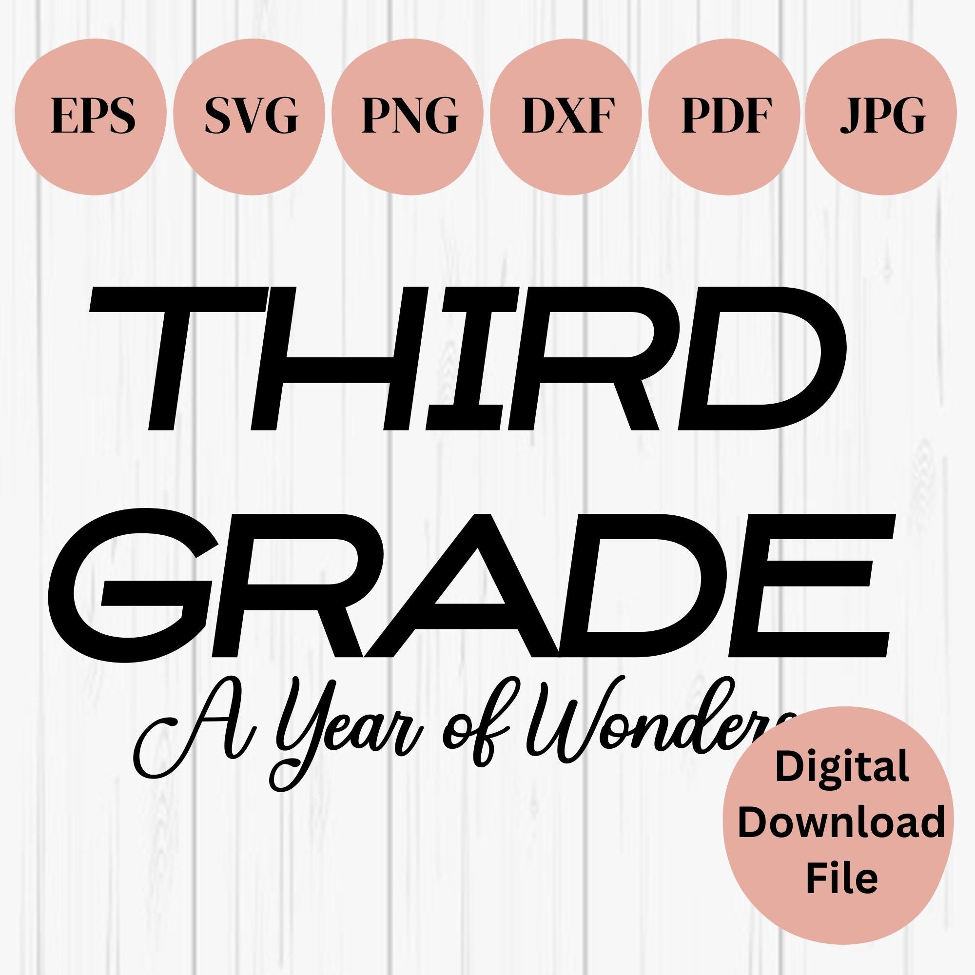 Third Grade SVG, 3rd Grade Svg, 3rd Grade PNG, 3rd Grade Digital File ...