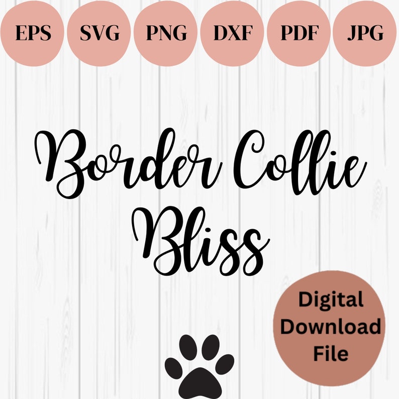 Border Collie SVG, Border Collie PNG, Fun Border Collie Digital Files ...