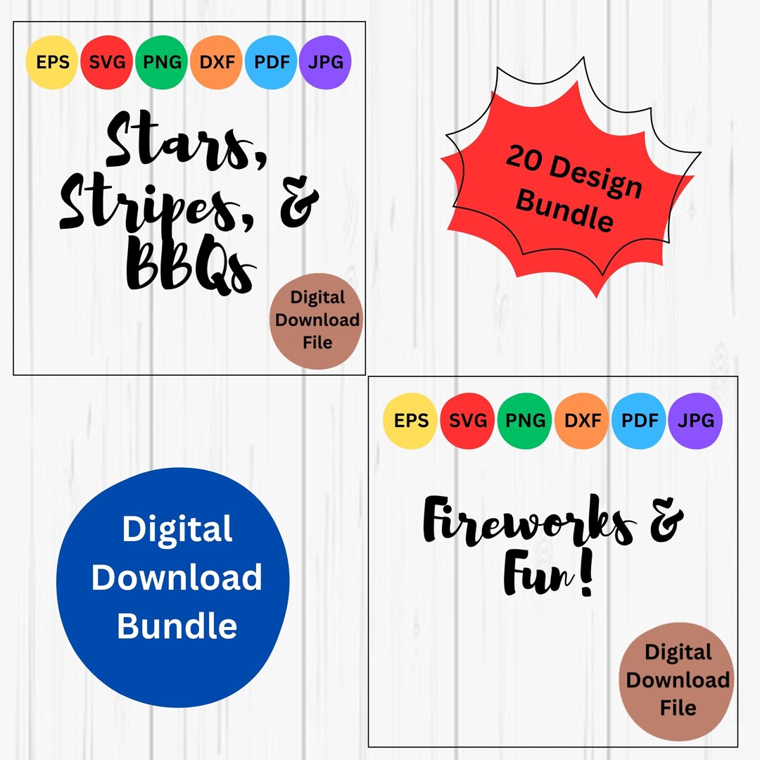 4th of July SVG Bundle, 4th of July PNG Bundle, July 4th Digital File ...