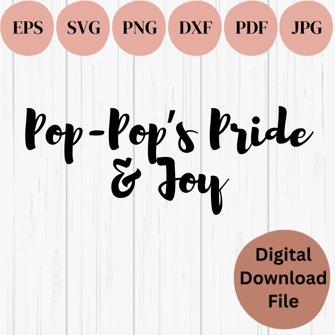 Pop Pop SVG, Pop-pop PNG, Pop-pop's Pride & Joy, Digital Files for ...