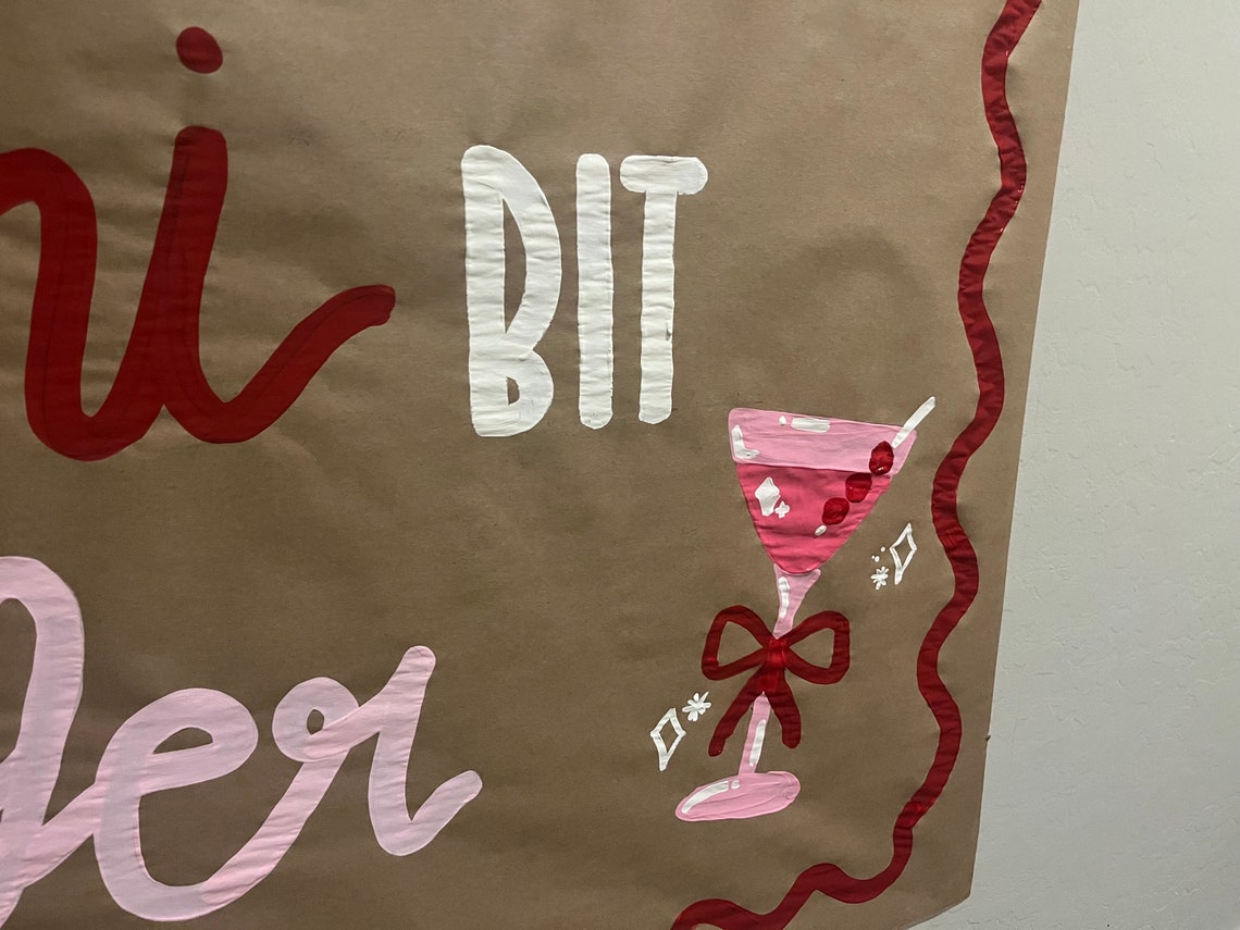 Tini Bit Older Birthday Banner, Martini, Adult Birthday Decorations ...