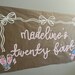 Twenty First Birthday Banner, Girly, Cute, Bows, Bow Banner, Champagne ...