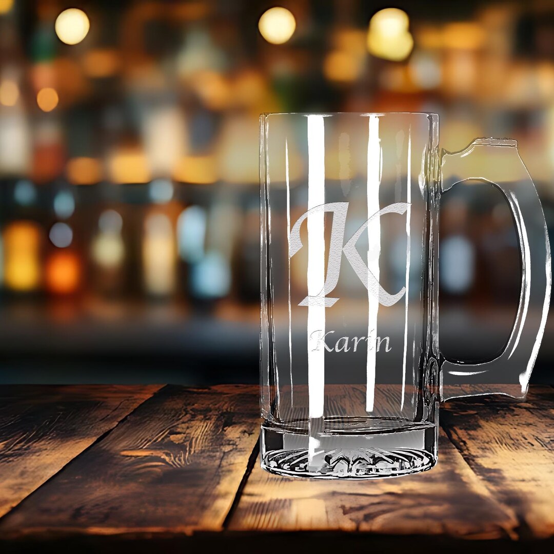Personalized Beer Mug With Handle, Custom Engraved Beer Stein, Laser ...