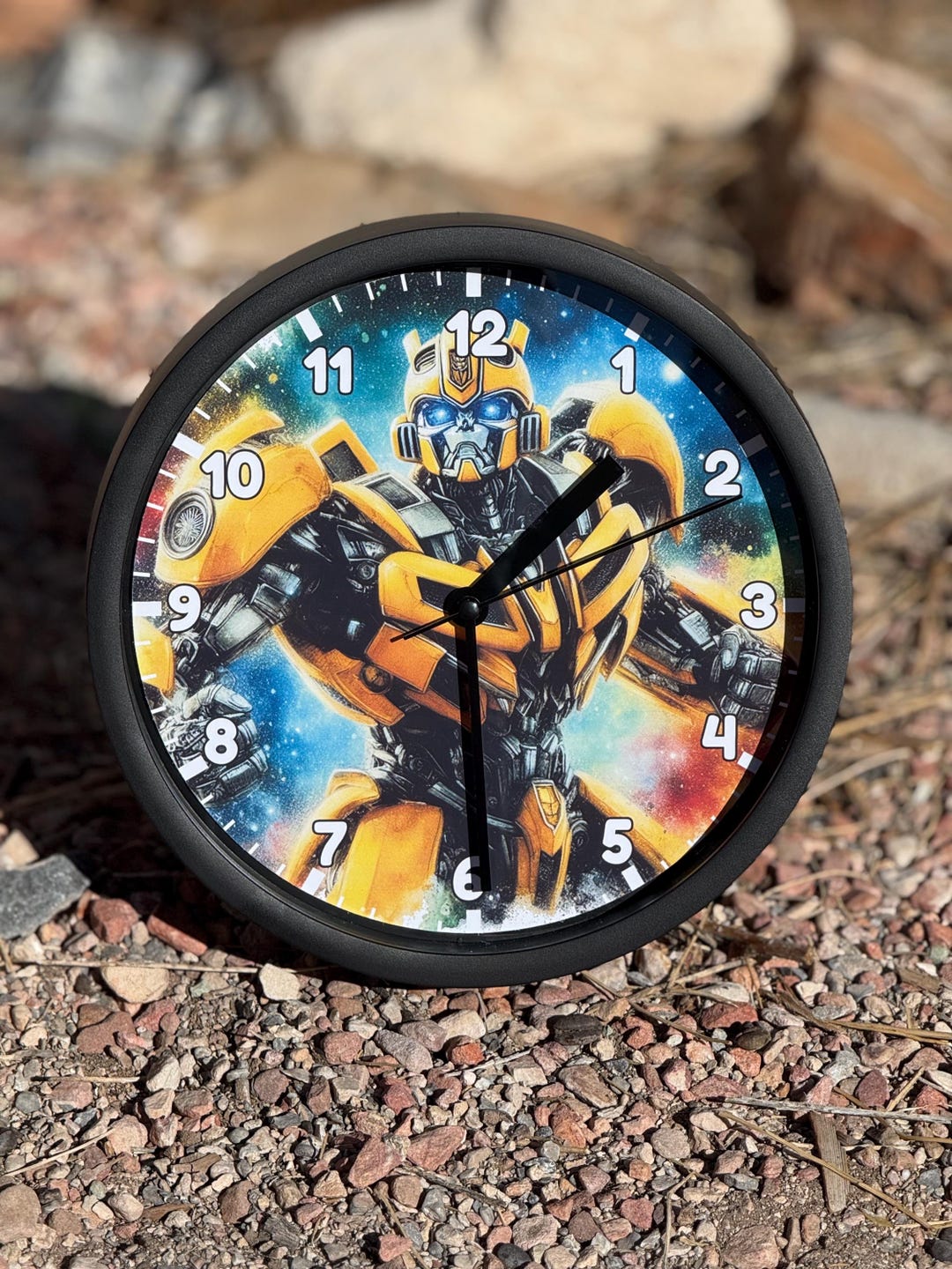 Bumblebee Transformer Clock: 9" Wall Decor - Etsy