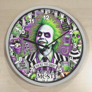 Horror Clock, 9 Inch Clock, Halloween Decor, Horror Decor, Movie Wall ...