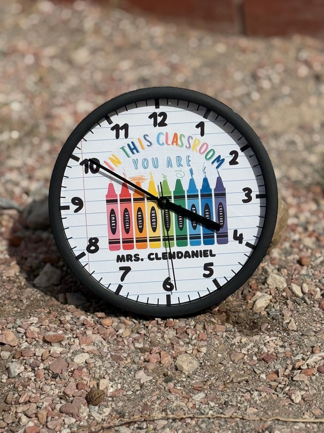 Personalized Teacher Clock, 9" Clock, Teacher Appreciation Gift ...