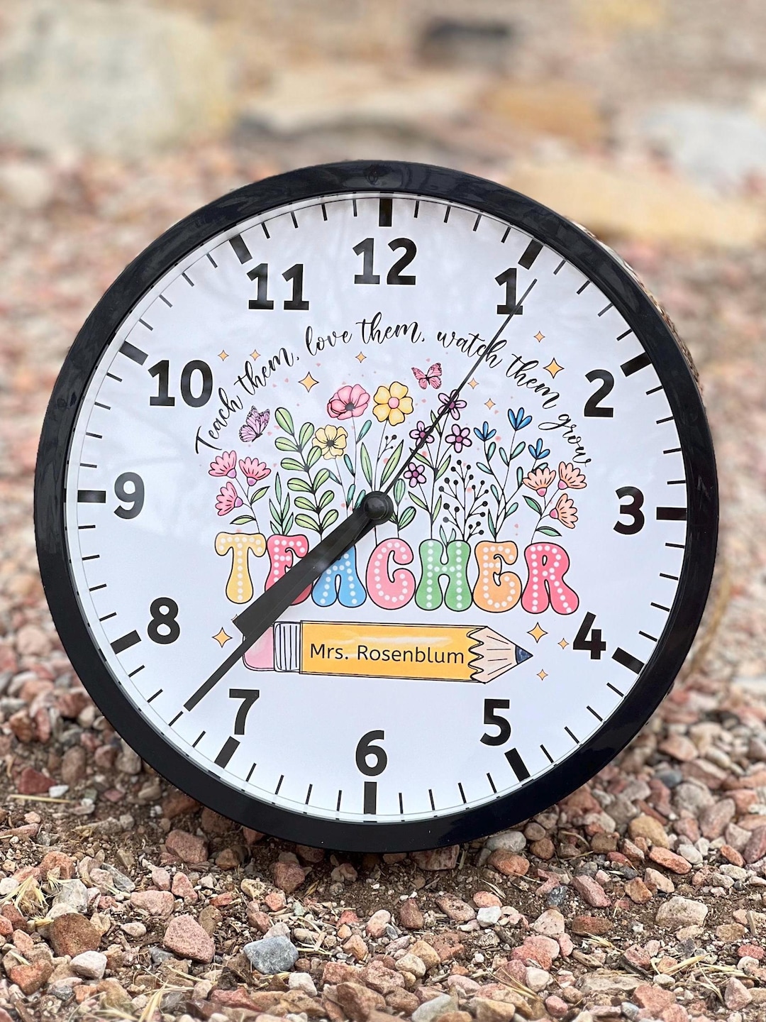 Personalized Teacher Clock: Classroom Affirmations Decor, 9" - Etsy