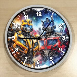 Transformers Clock: Bumblebee & Optimus Decor - 9 Inch - Etsy