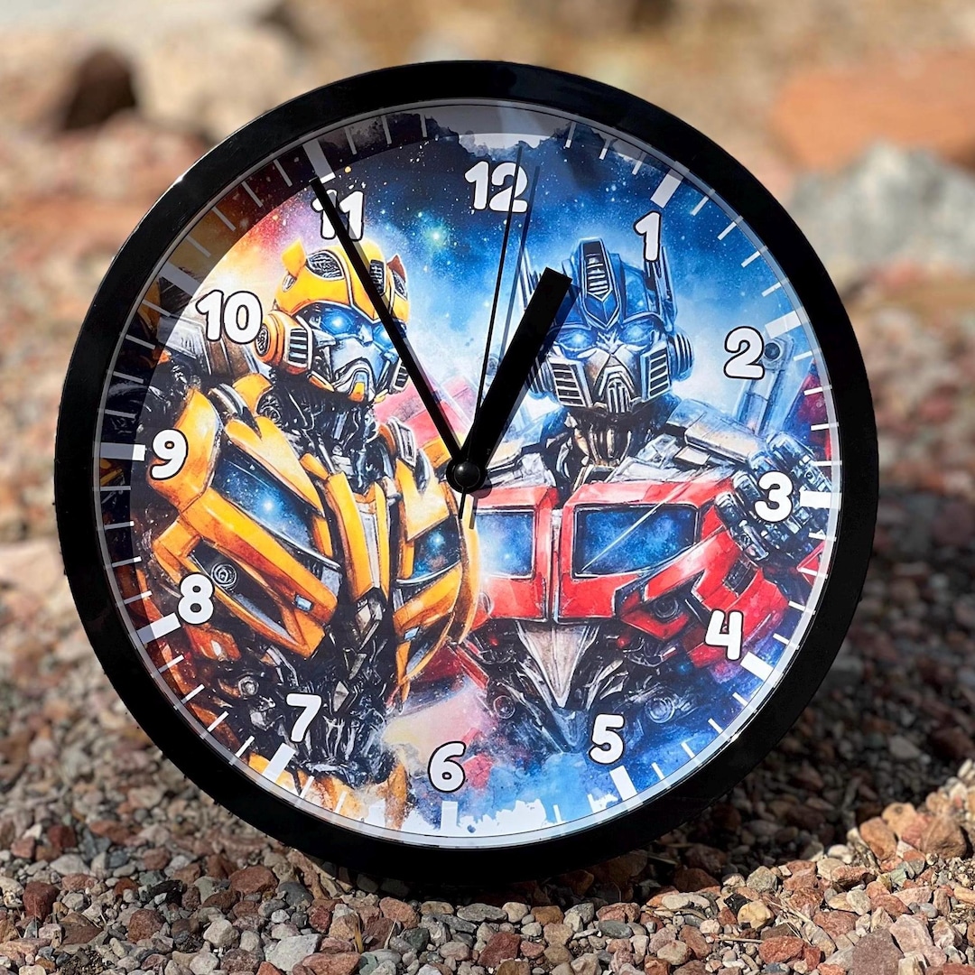 Transformers Clock: Bumblebee & Optimus Decor - 9 Inch - Etsy