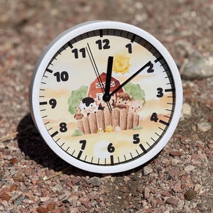 Farm Animals Nursery Clock: Children's Room Wall Decor - Etsy