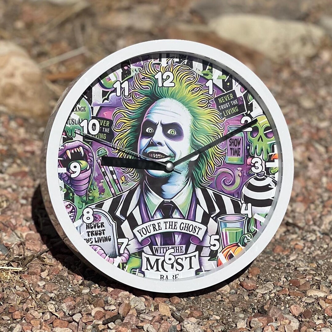 Horror Clock, 9 Inch Clock, Halloween Decor, Horror Decor, Movie Wall ...