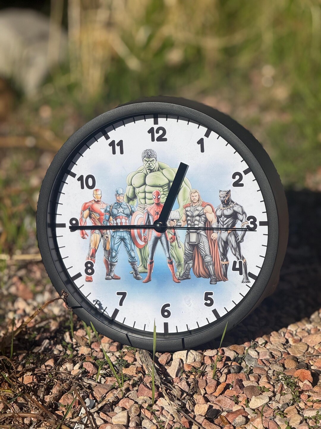 Superhero Universe Wall Clock | Colorful Kids Room Decor | Hero Squad ...