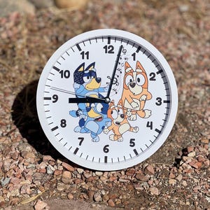 Blue and Family Clock, Music Note Decor, Wall Clock, 9" Clock - Etsy