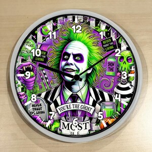 Horror Clock, 9 Inch Clock, Halloween Decor, Horror Decor, Movie Wall ...