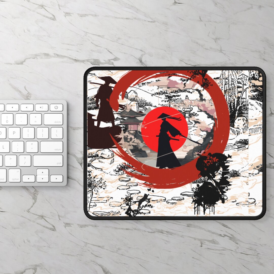 Samurai Gaming Mouse Pad | Japanese PC Decor (9x7 In) - Etsy