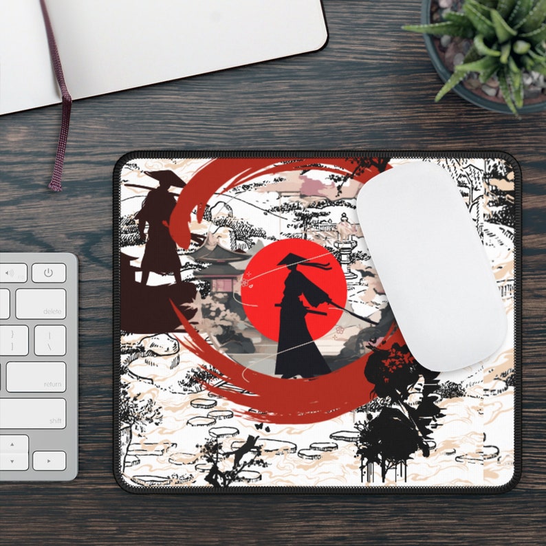 Samurai Gaming Mouse Pad | Japanese PC Decor (9x7 In) - Etsy