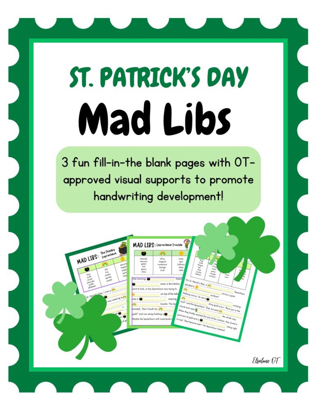 Printable Mad Libs for Kids | March St. Patrick's Day Themed ...
