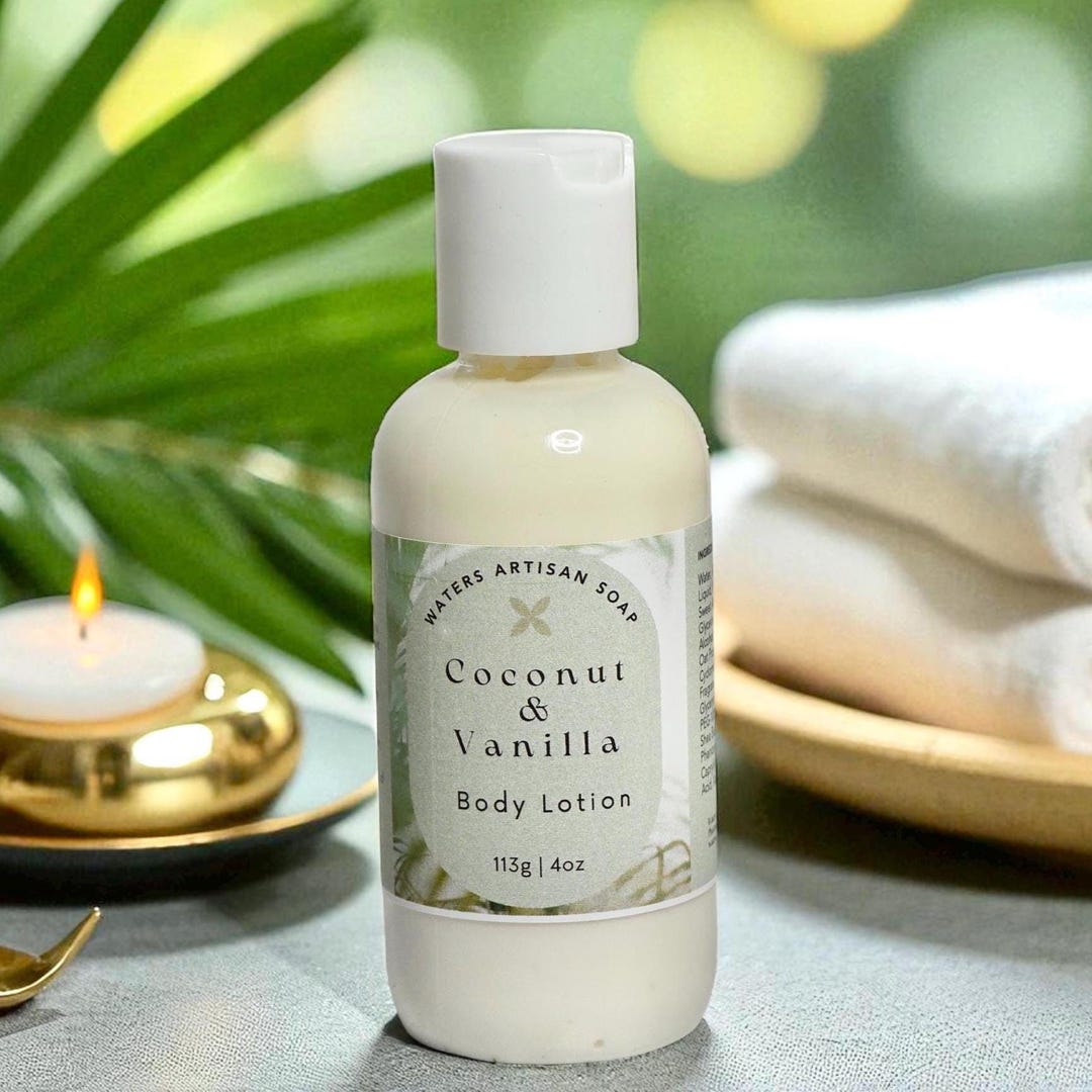 Coconut Vanilla Lotion Wedding Favor Gift Set Custom Made Moisturizer ...