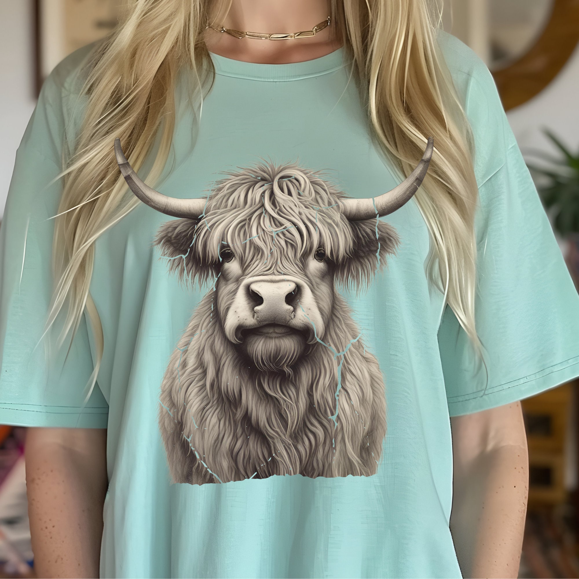 Highland Cow Majestic PNG, Highland Cow T-shirt Design, Highland Cow ...