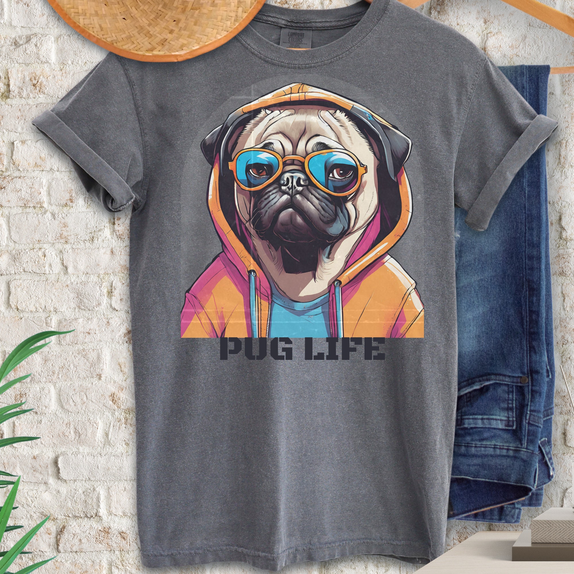 Pug Life PNG, Pug Life T-shirt Design, Pug Sublimation Design, Dog T ...