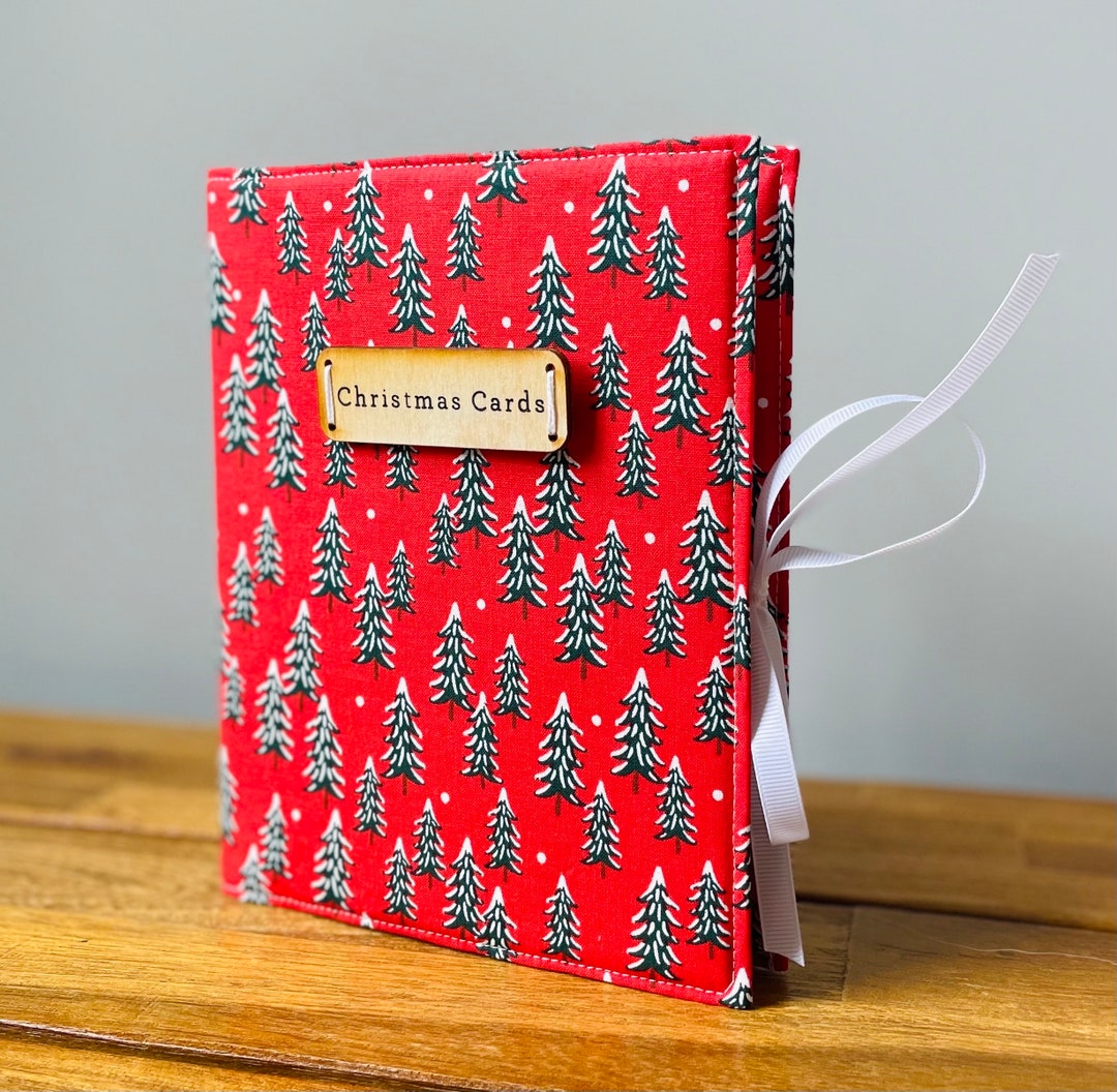 Christmas Card Book CLEAR Pages, Santa Photo Album, Personalized ...