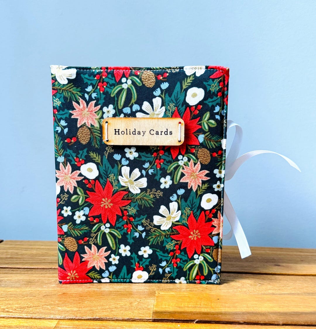 Christmas Card Book CLEAR Pages, Santa Photo Album, Personalized ...