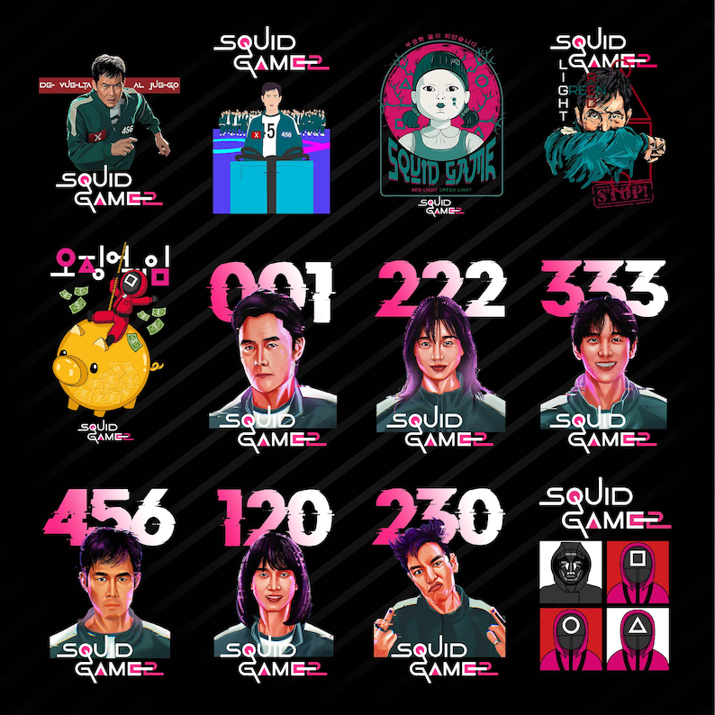 Squid Game 2 PNG Pack - 18 PNG, Squid Game Instant Download, Png ...