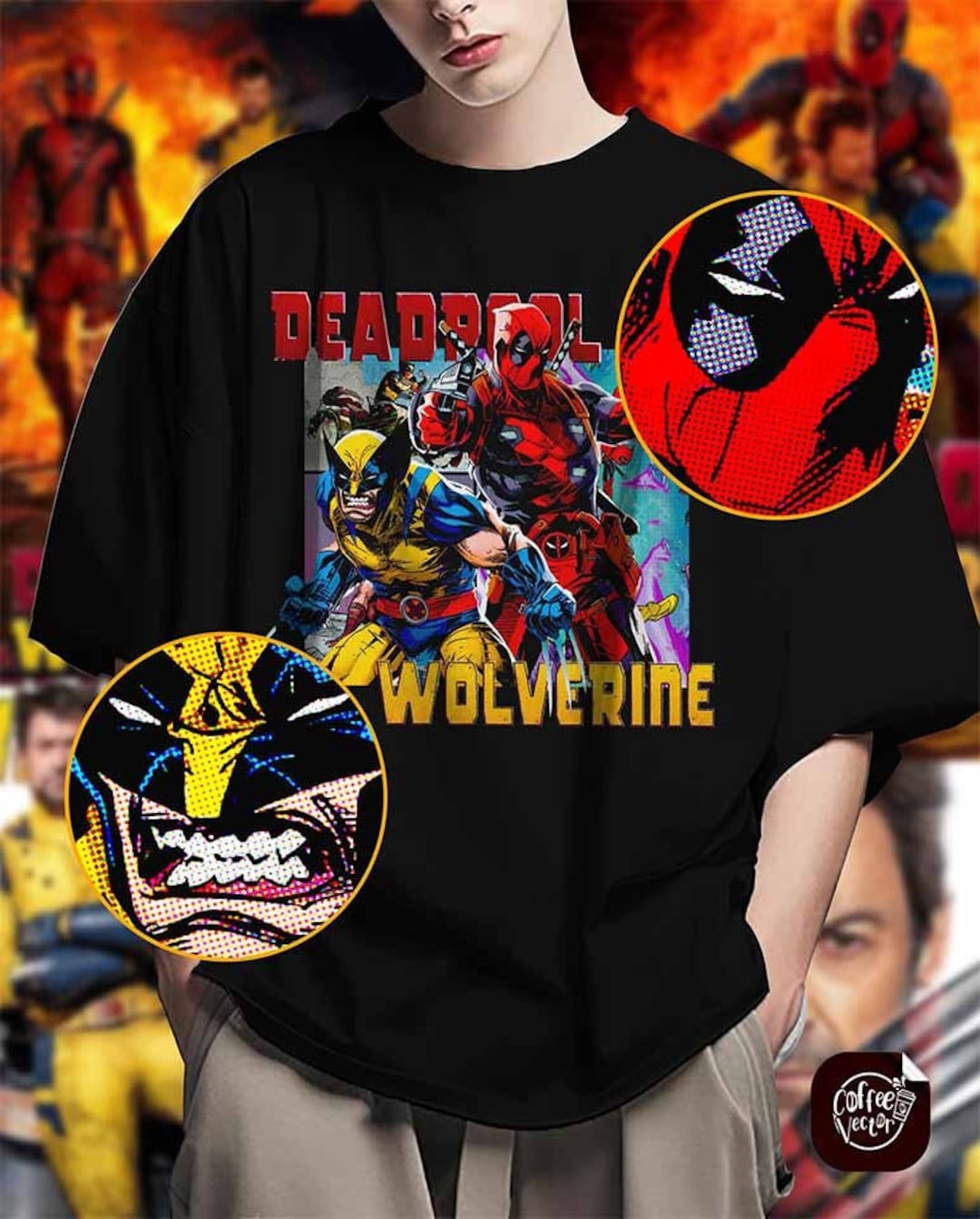 Deadpool & Wolverine - DTF Halftones - 8 Designs - Etsy
