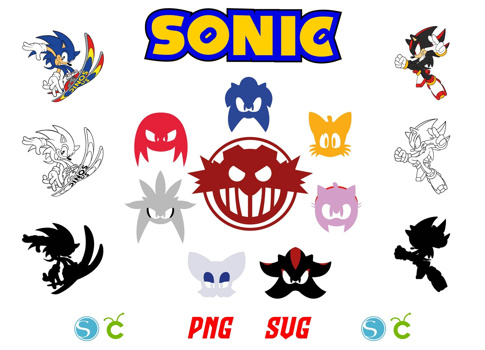 Hedgehog SVG, Sonic SVG, Hedgehog SVG Files for Cricut, Sonic DTF ...