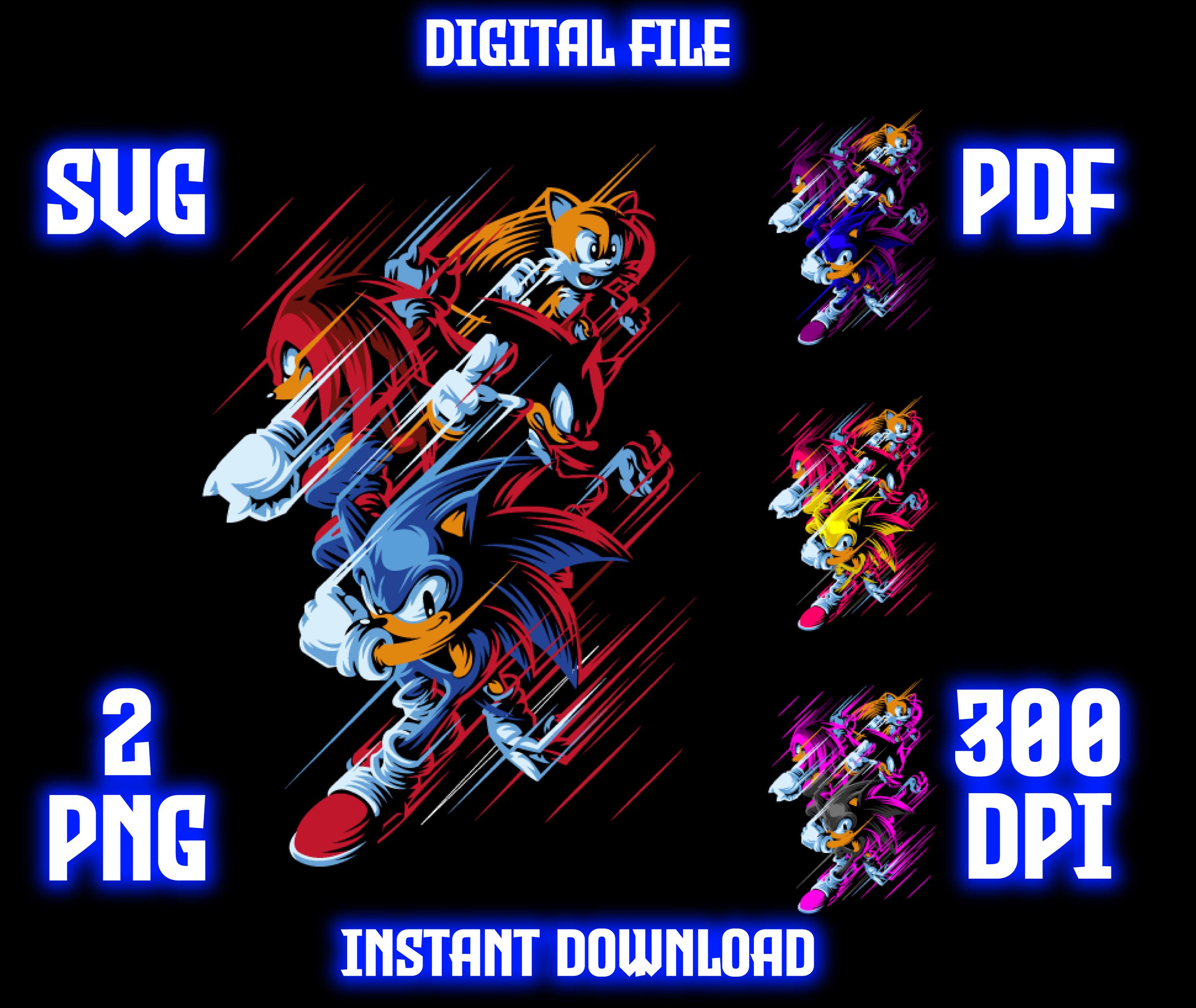 Sonic The Hedgehog PNG, Sonic 3 PNG, Sonic 3 svg, haute qualité, Cricut ...