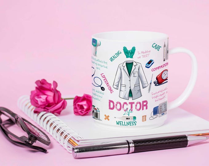 Cardiologist in Progress Mug, Doctor Mug PNG, Dr Mug, Doctor Gift PNG ...
