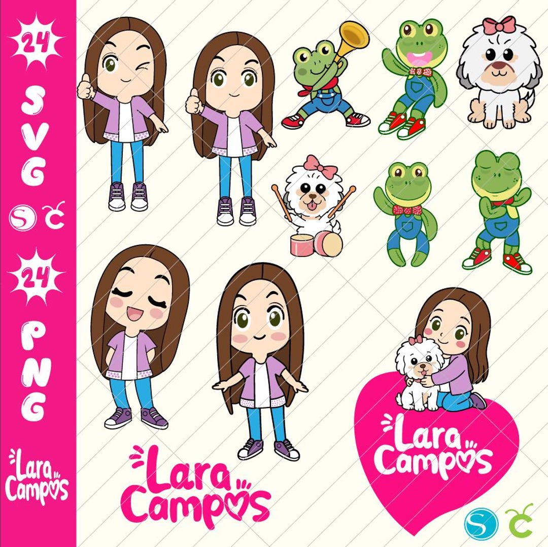 Lara Campos en SVG, PNG, rana Rhennéé, Galleta, Lara Lara, rana, Lara ...