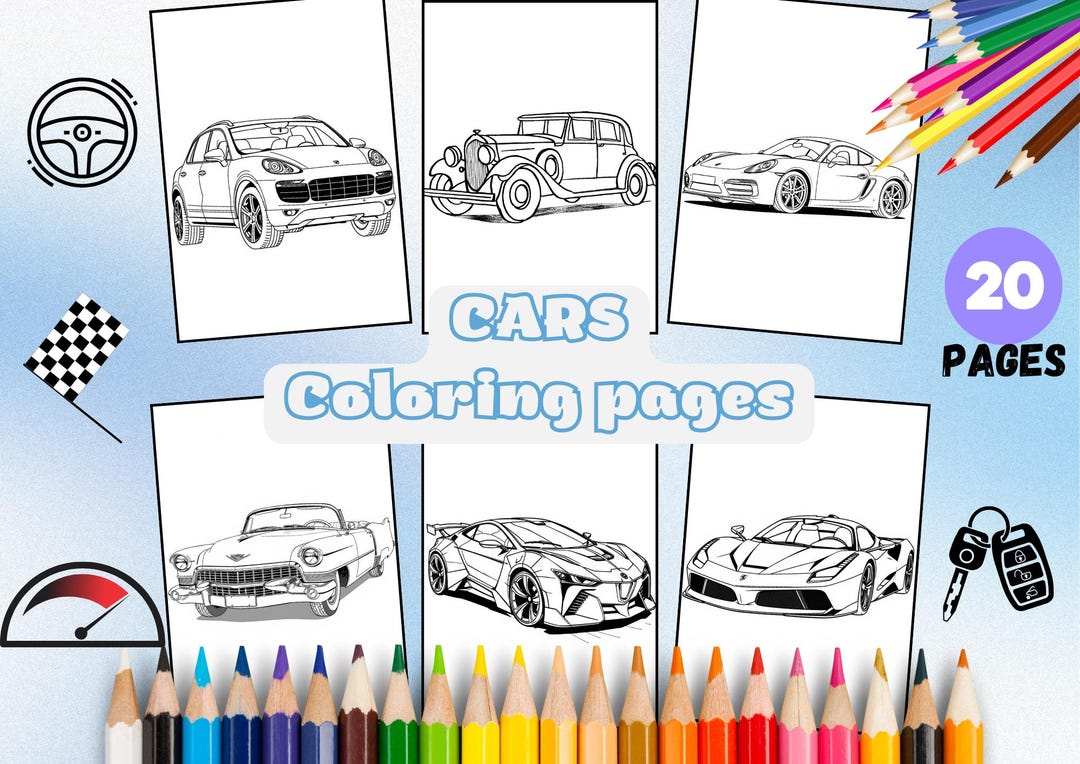 Cars Coloring Book for Kids: Fun and Exciting Activity Book for Boys ...