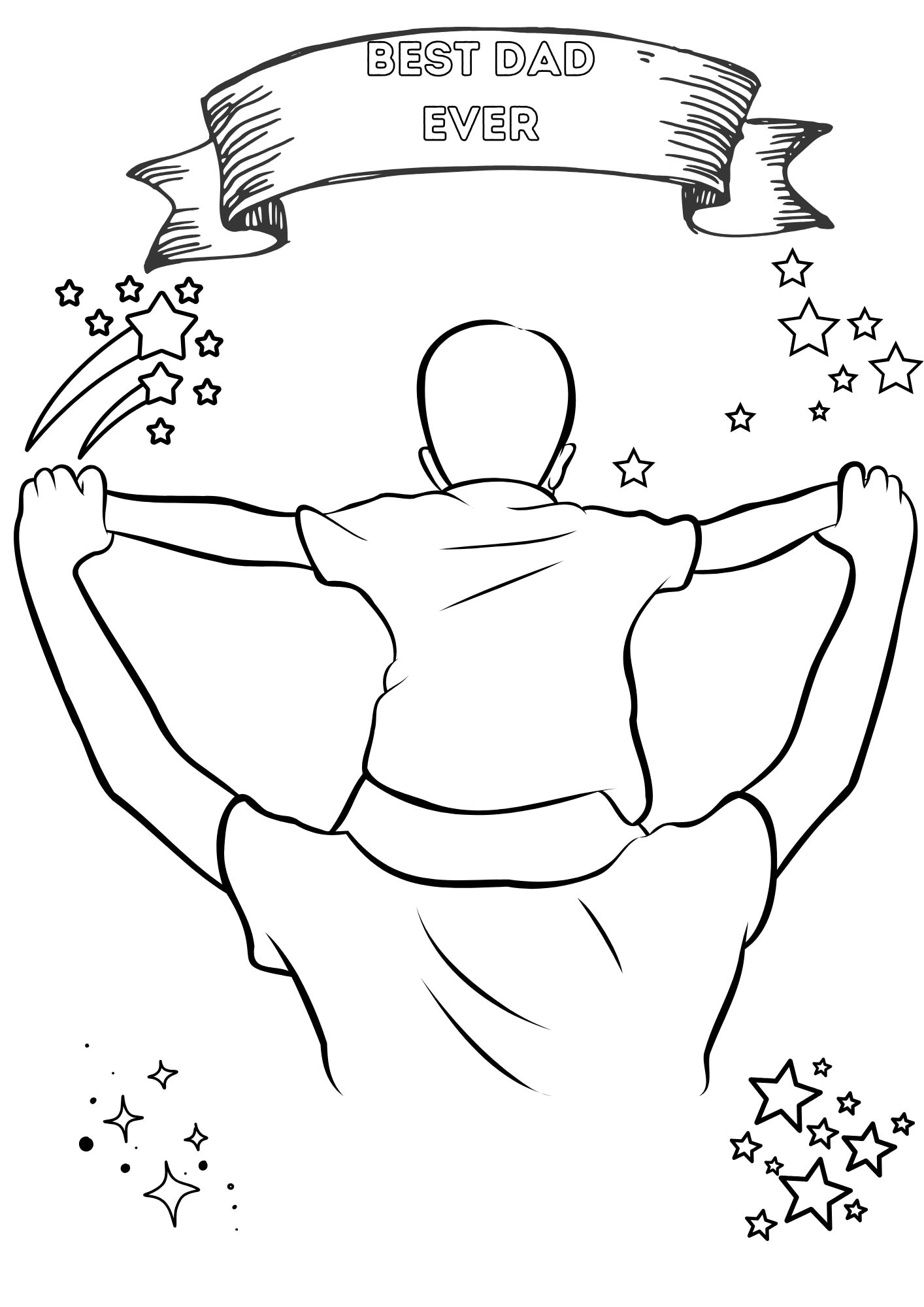 30 Coloring Pages for Father's Day a Father's Day Card, Digital ...