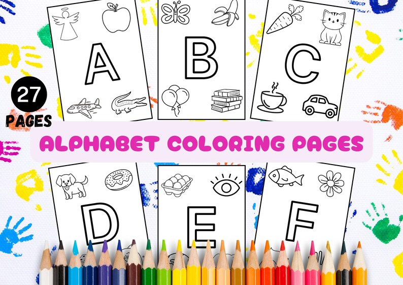 Fun Alphabet Coloring Book for Kids: Learn Letters With Animals ...