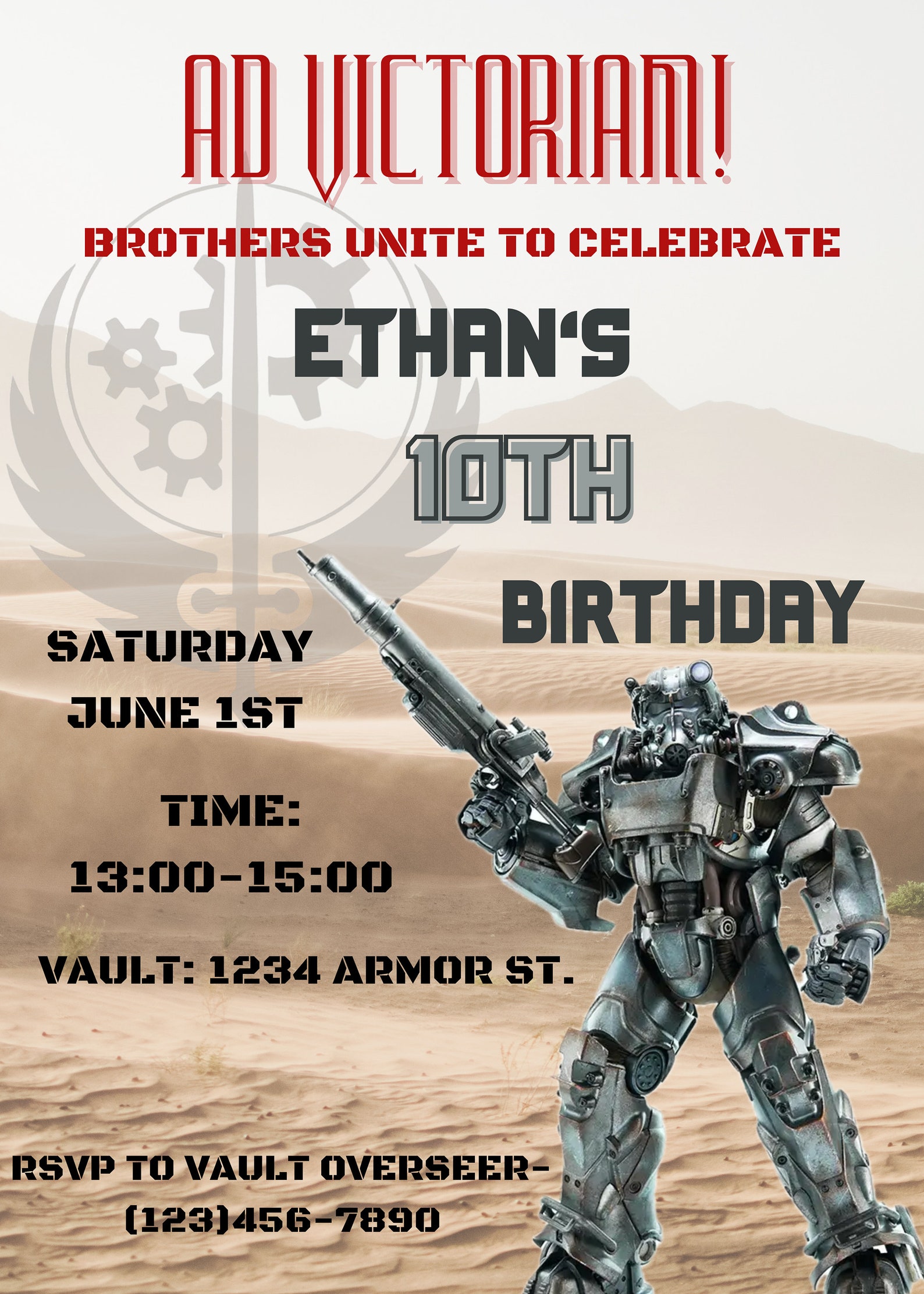 Fallout Birthday Invitation Template - Etsy