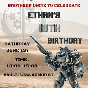 Fallout Birthday Invitation Template - Etsy