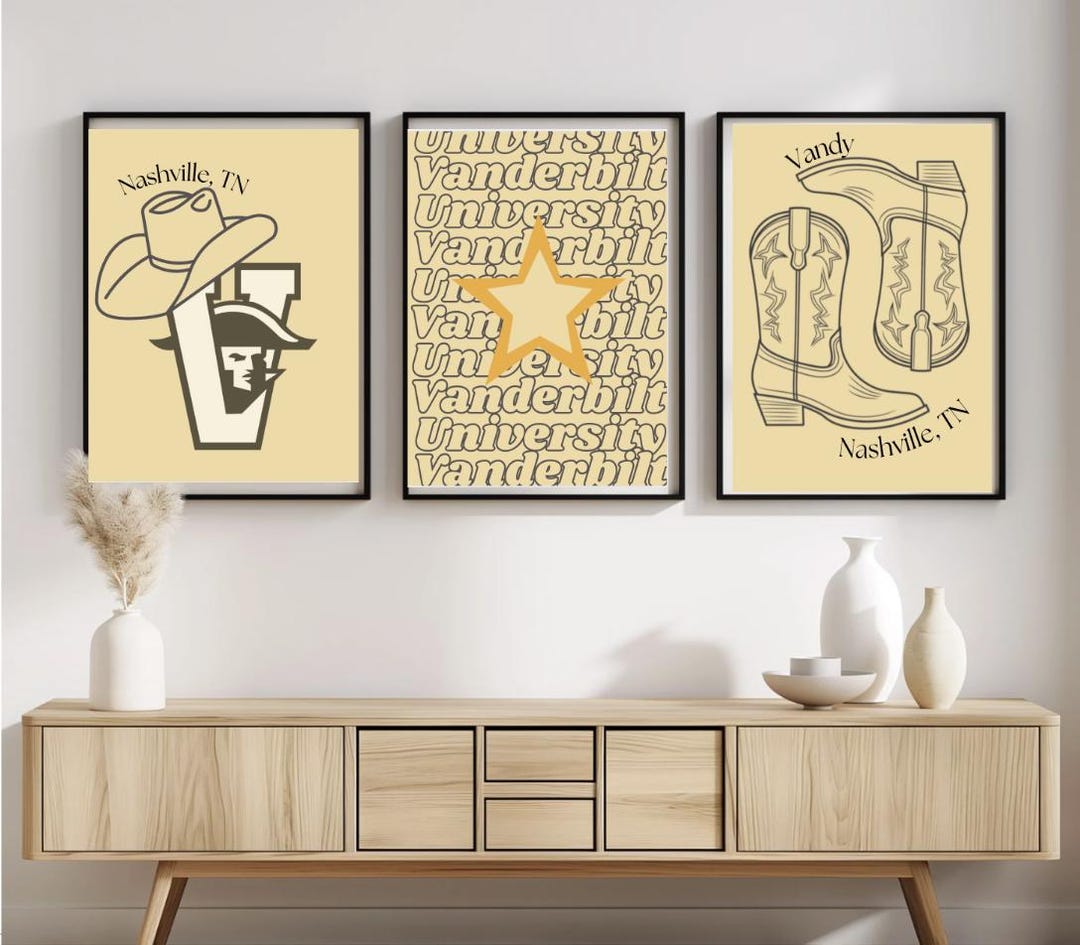 Vanderbilt University Digital Poster, College Dorm Wall Art Print - Etsy