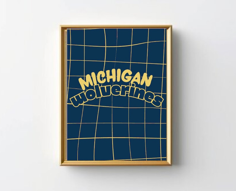 University of Michigan Digital Prints - Etsy