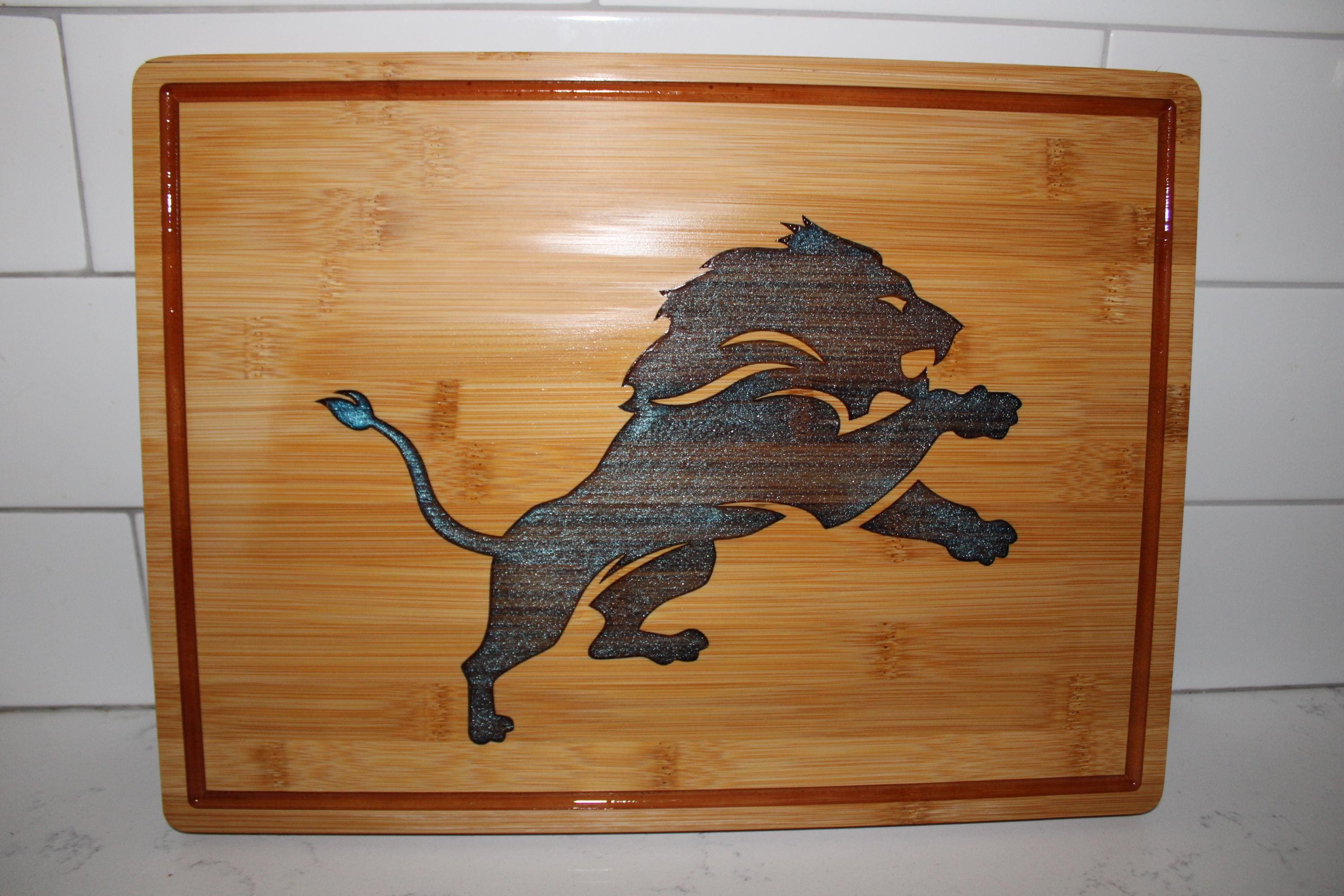 Lions Logo (NFL) Charcuterie Board, Custom Engrave With Epoxy Fill - Etsy