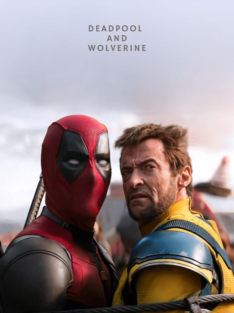 Deadpool and Wolverine Movie Poster Digital Download, Movie Wall Art ...