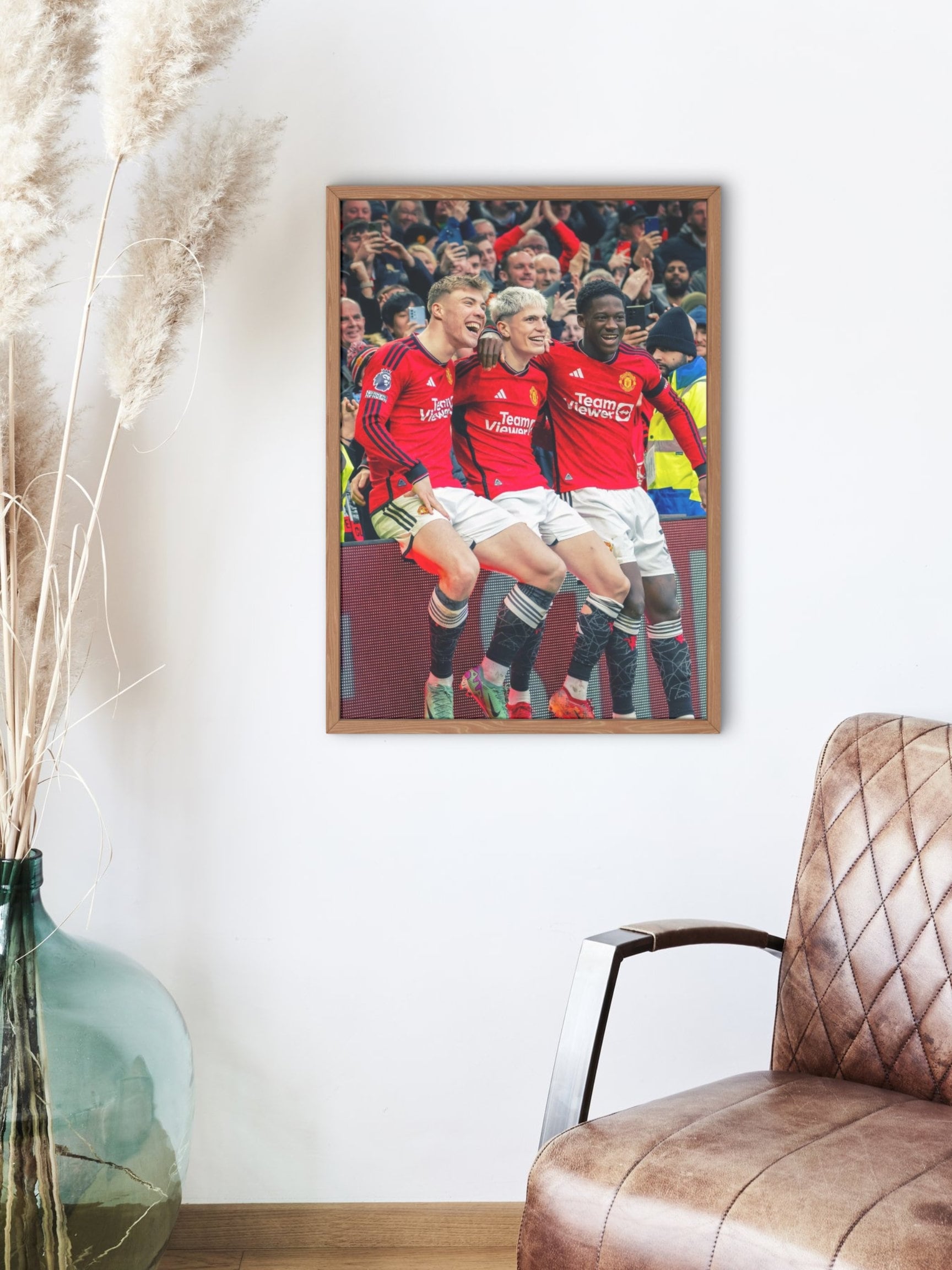 Manchester United Iconic Celebration Poster Kobbie Mainoo Rasmus ...