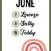Custom Modern Boho Birthday Chart - Etsy